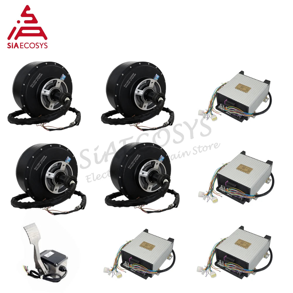 SiAECOSYS QS 4wd 12000W V4 96V 146kph hub Motor with SIAPT96800 contro - E Smart Way