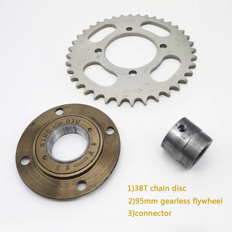 420#38T Crankset gearless flywheel connector bushing 13/16/25/27/29/31 ...