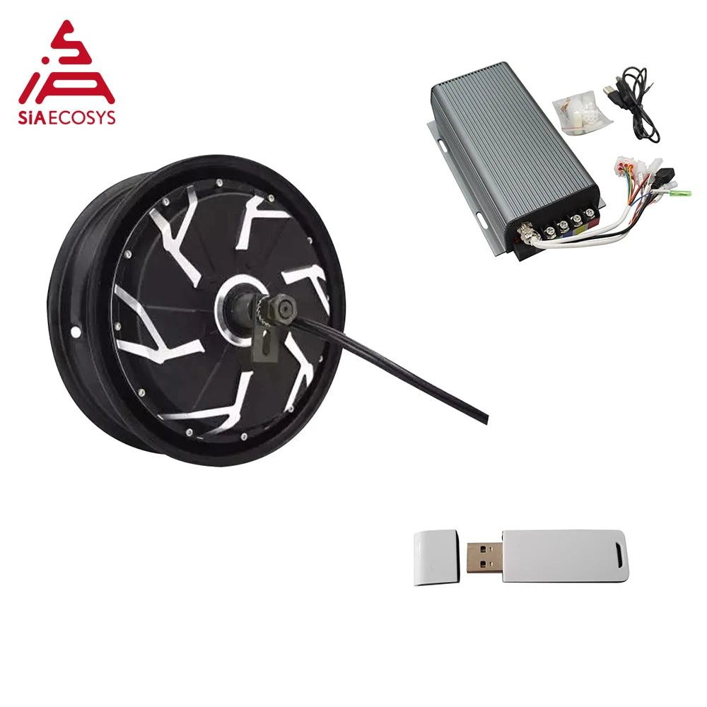 Siaecosys/QSMOTOR Powerful 5kW 12x3.5inch In-Wheel Hub Motor with MQ S ...