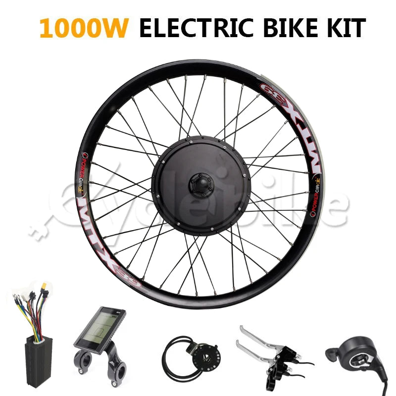 EBIKE Conversion Kit 48v 1000w Front/Rear Motor Wheel Electric Bicycle ...