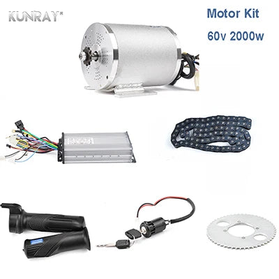 48V 60V 2000W Brushless DC Motor Electric Motor For Electric Vehicle W ...