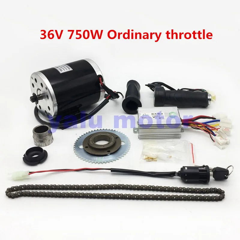 36V 48V 750W Electric Scooter Motor Electric Bike Belt Drive MY1020 Hi ...