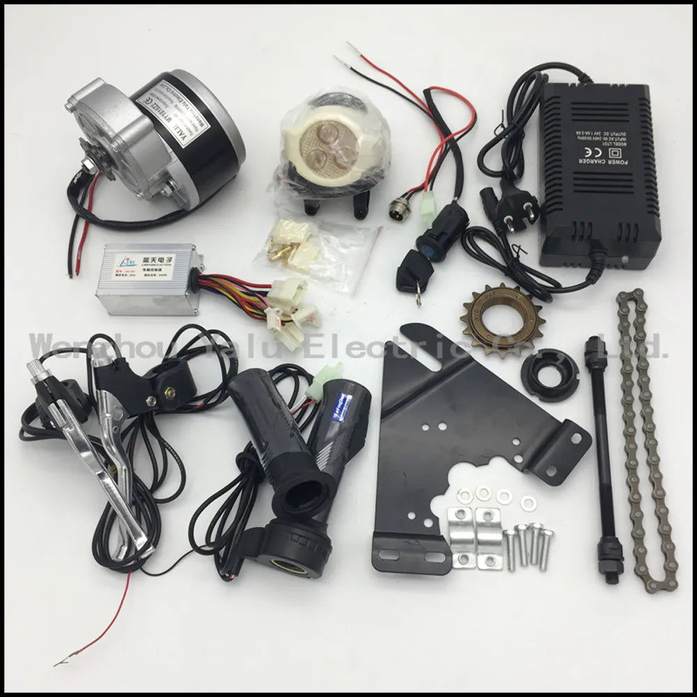 MY1016Z 24V 36V 350W 250W DC Brush Motor Kit DIY Wheel Electric Motors ...