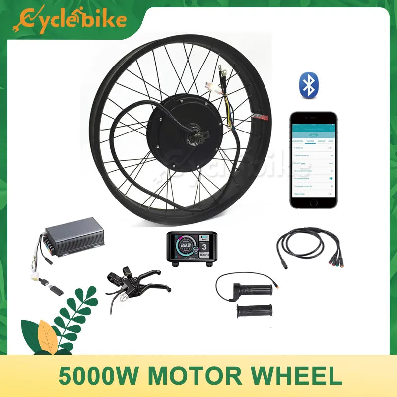 TFT display system 5000w electric Fat Bike conversion kit sabvoton con ...
