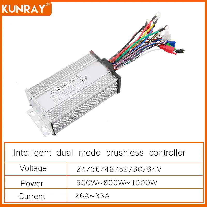 500W Brushless Controller 24V36V48V52V60V62V Electric Bike Dual Mode E ...