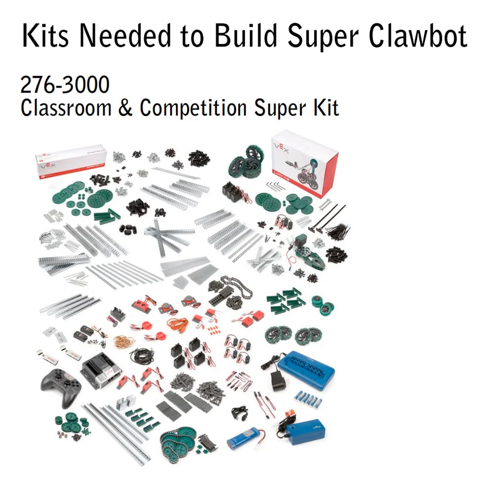 VEX EDR V4 Robotics CORTEX Series Super Clawbot Build Instructions Tea ...
