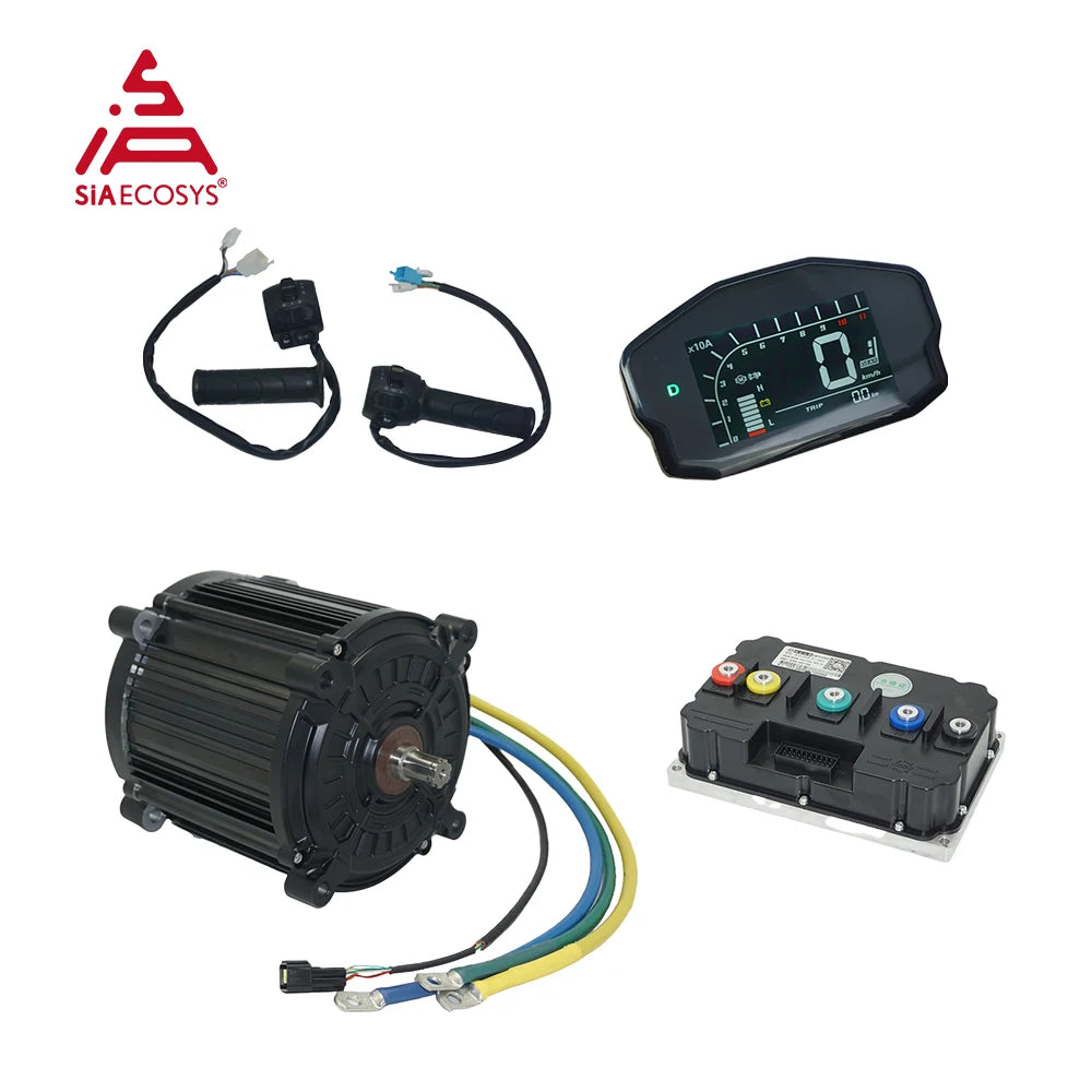 QSMOTOR 180 8000W 72V 90H Encoder Mid drive Motor Conversion Kit With ...