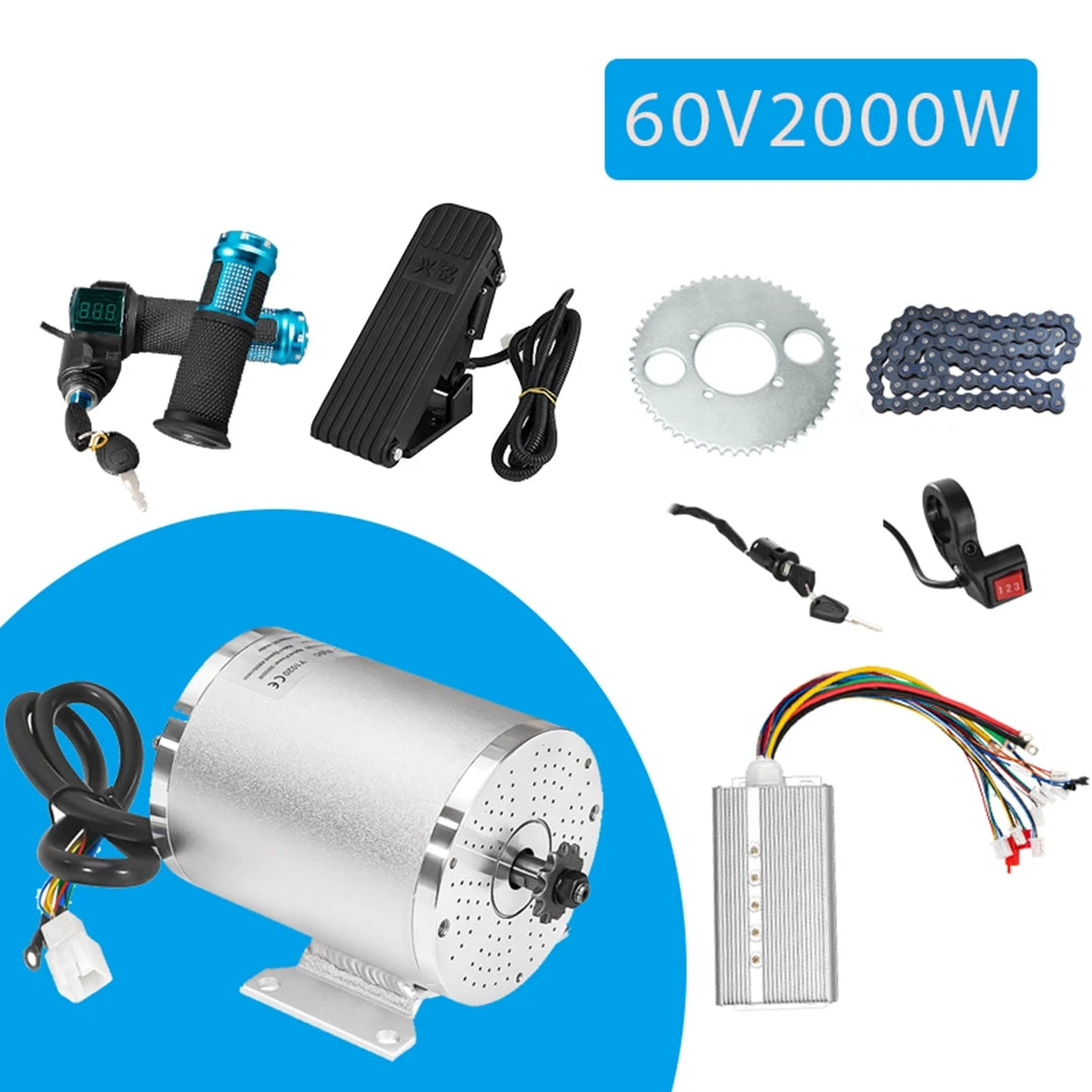 Kunray72V 3000W Brushless DC Motor Kit 1000W/2000W Engine Motorcycle E ...