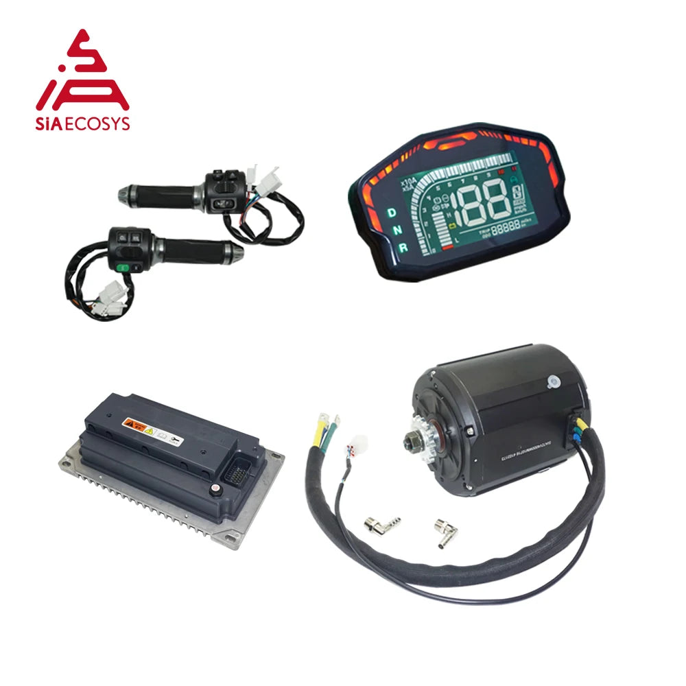 QSMOTOR Liquid Cooled 138 90H 4000W 72V 110KPH Mid drive Motor convers ...