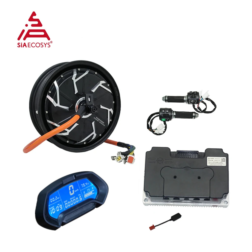 QS Motor 12*3.5inch 5000W V4 72V Hub Motor With ND72680 Controller Con ...