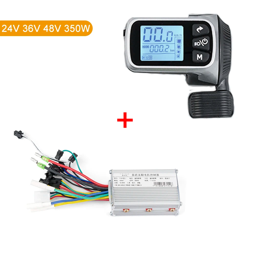 24V 36V 48V 350W 500W Ebike Brushless Controller Display Electric Bicy ...