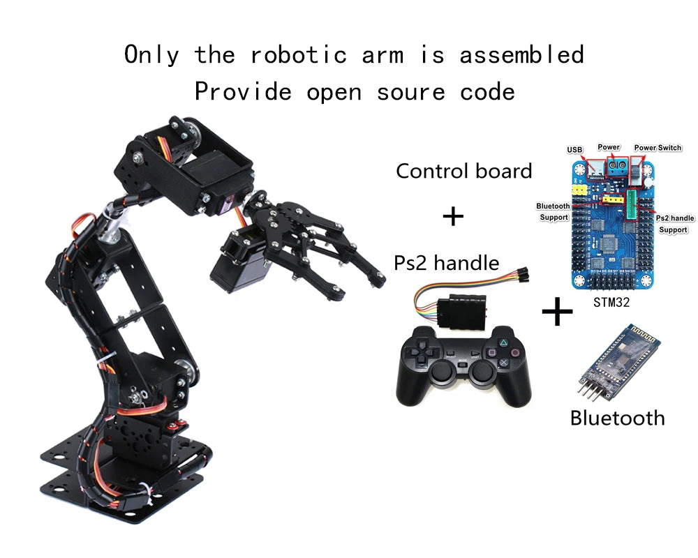 Robotic Arm Kit 6 DOF Programming Robot Arm DIY Kit for Arduino for Ra ...