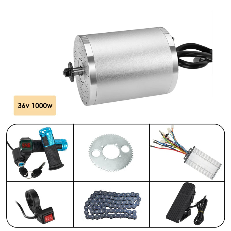 48v 1000w Electric Motorcycle Motor 50A Conversion Kits E-bike Brushle ...