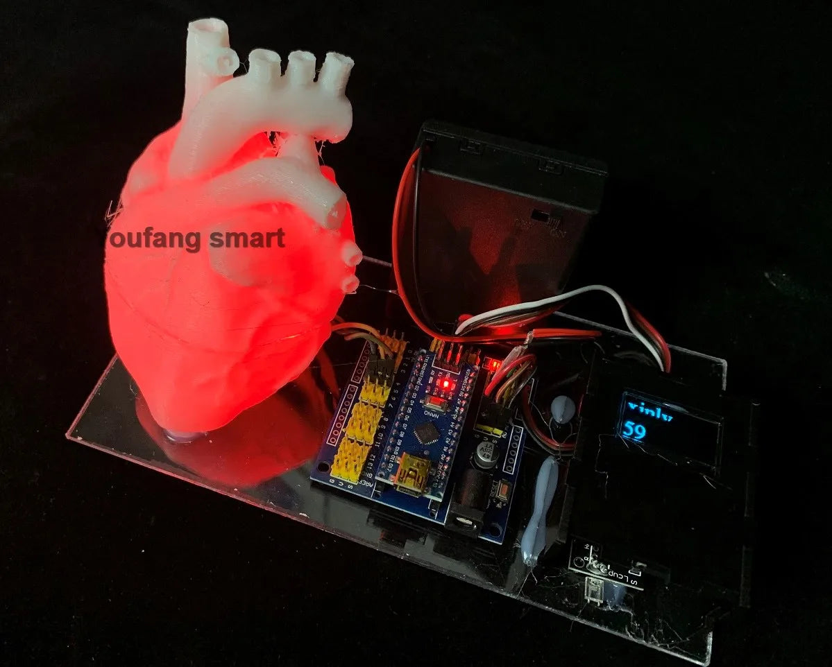 Bionic Heart Rate Testing Robot with OLED Science Handmade Creative Te ...