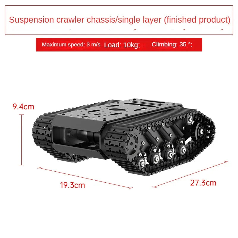 RC Tank 10KG Load Strong Shock Absorption Tank Chassis with Encoder Mo ...