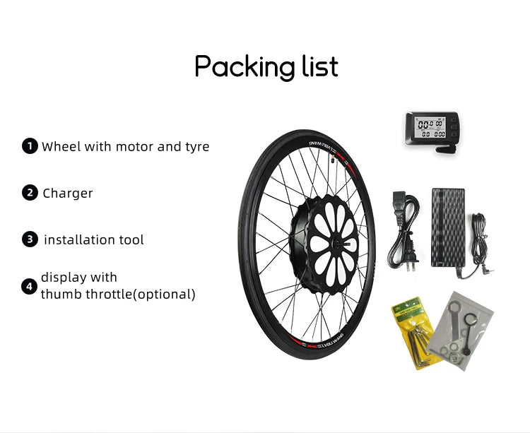 Electric bike conversion kit lithium battery with peddle assist all in ...
