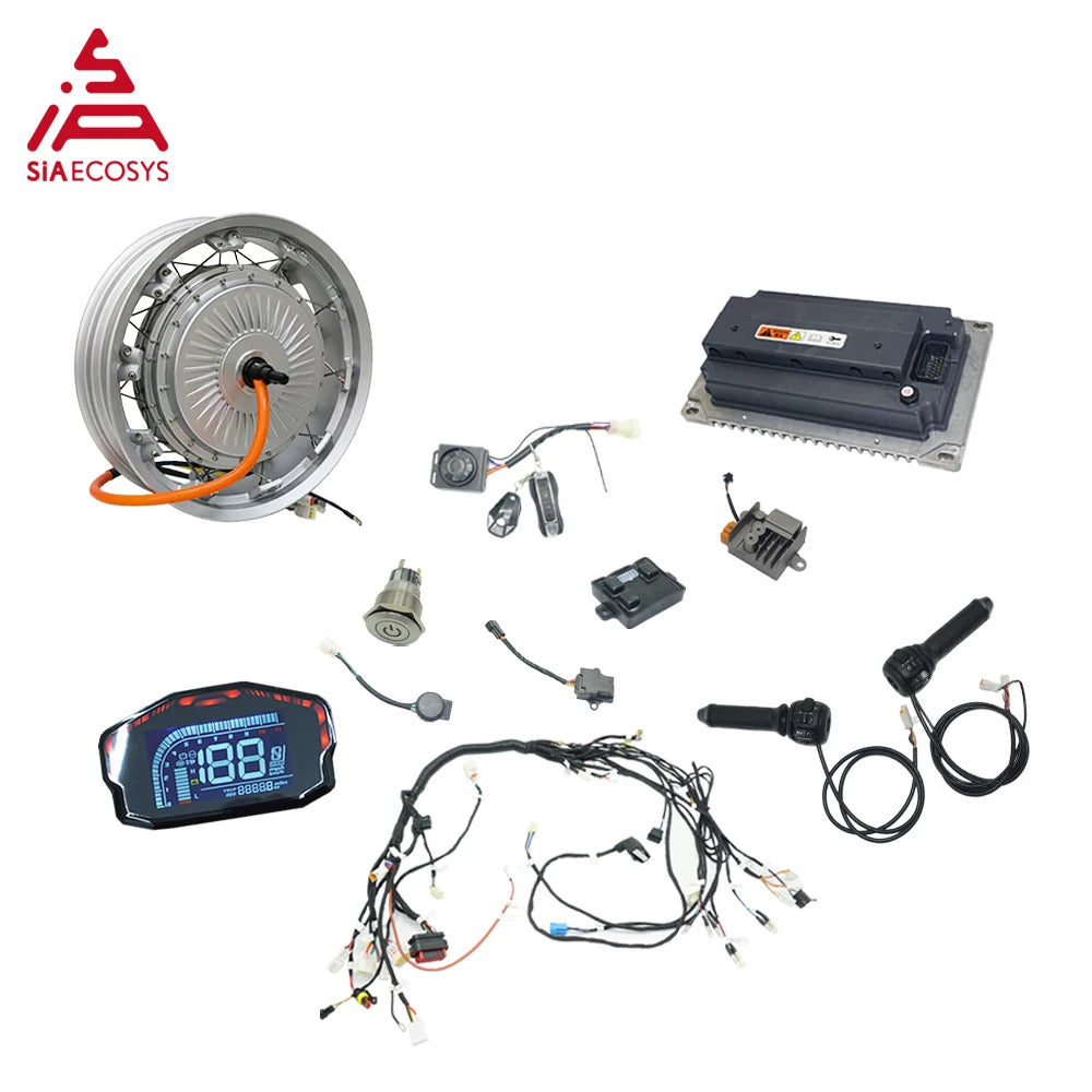 QS273 8000W V3 120kph E-motorcycle Spoke Hub Motor with 17x4.5 Moped W ...