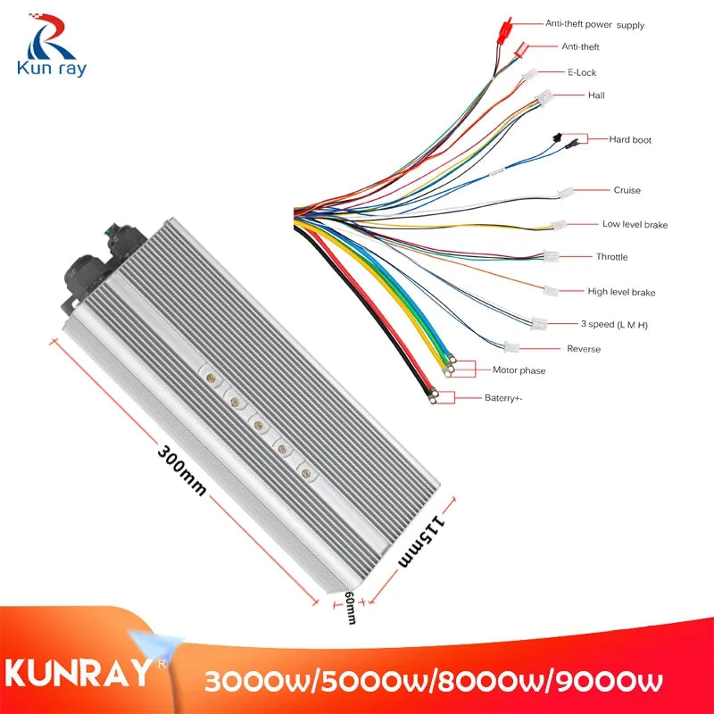 50A-150A Brushless Controller 48V-120V 3000W 5000W 9000W 24Mosfet Phas ...