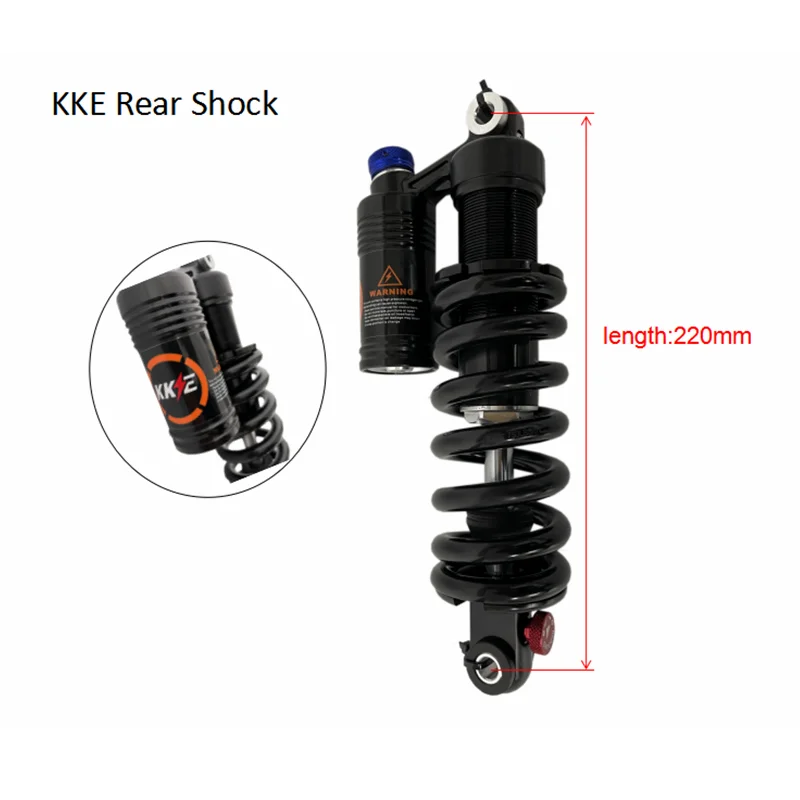 KKE 220mm 750lbs Rear Shock Absorber Rear Suspension for Electric Moun ...