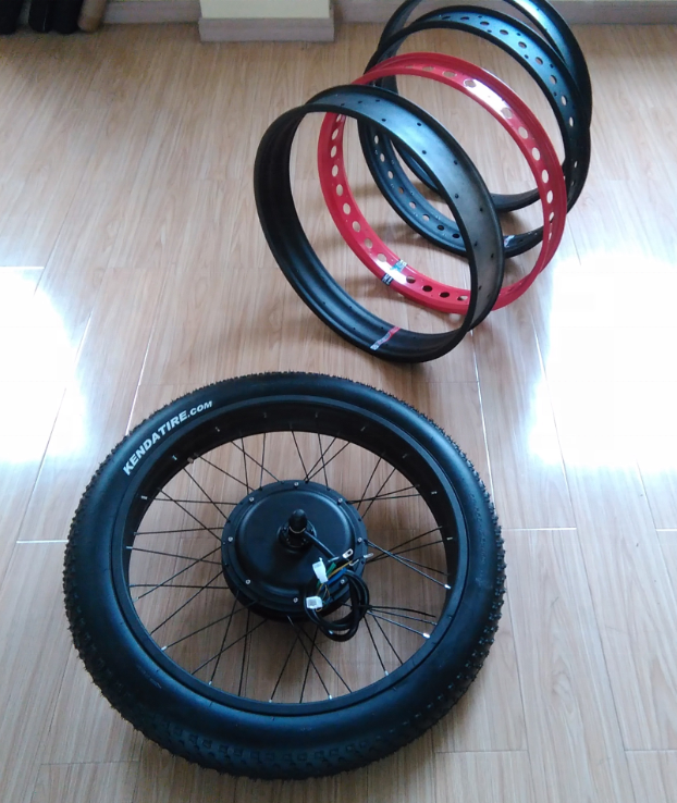 Red wheel 1000w Fat Tire Kit Conversion kits - E Smart Way