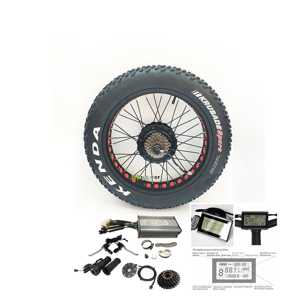 8fun BAFANG 48V 500W Front Rear Wheel Hub Assembly Motor Kit Electric ...