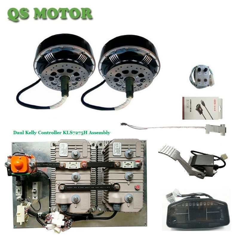 QSMOTOR 2WD 8000W 72V Small Electric Car E-ATV E-Cart Conversion kits ...
