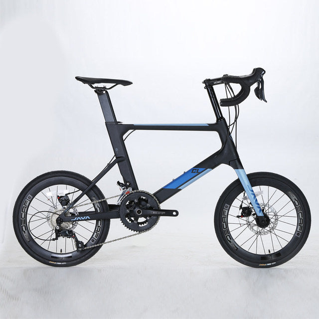 451 Wheel Double Disc Brake Carbon Fiber Small Wheeled Bike Bicycle 18 ...