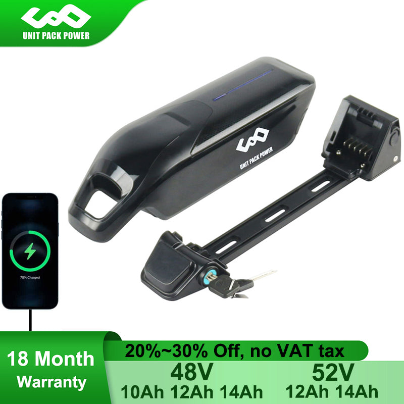 Side Open Dolphin Electric eBike Battery 48V 52V 10Ah 12Ah 14Ah for 48 ...